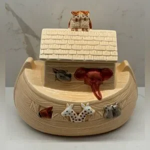Vintage | Kitchen | Vintage Treasure Craft Noahs Ark Cookie Snack Treat ...